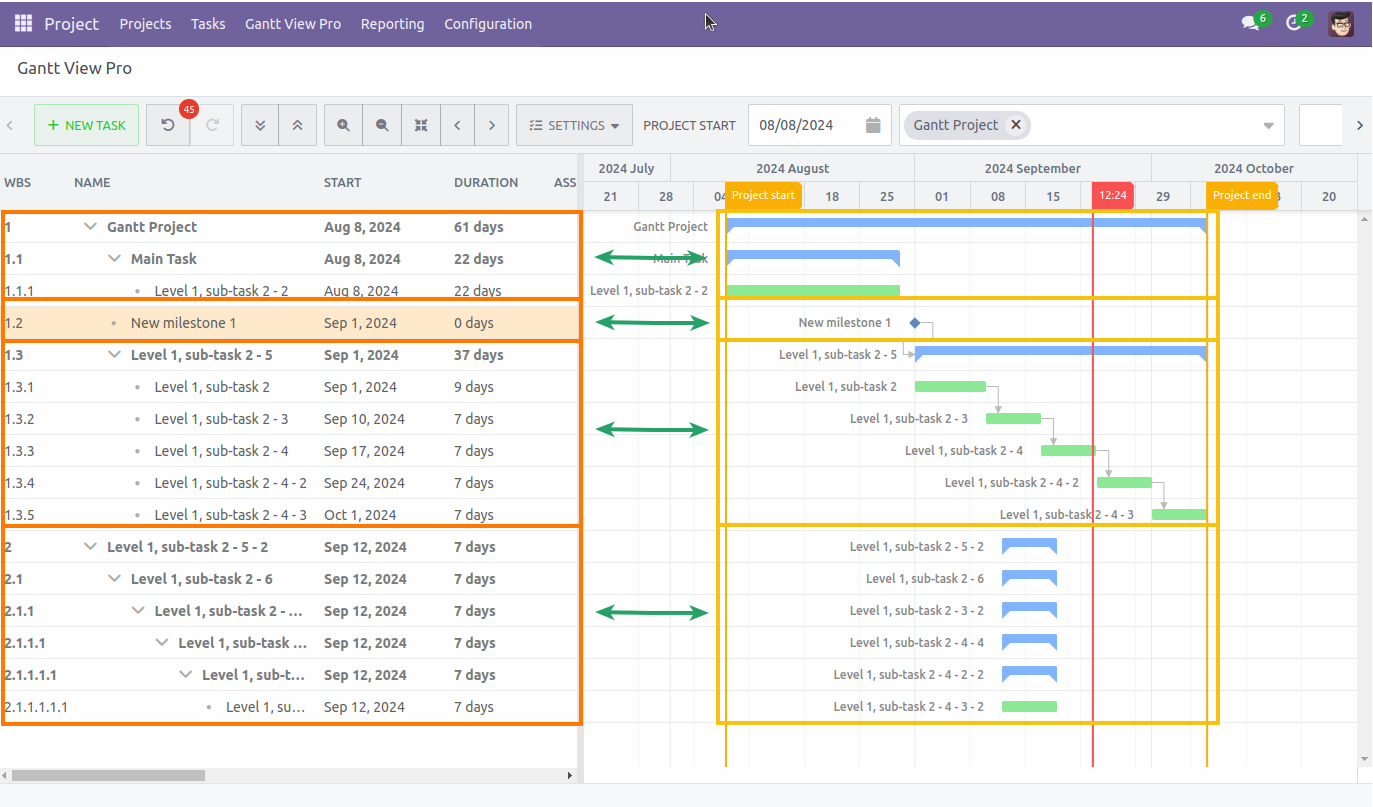 Bryntum Gantt for Odoo Docs